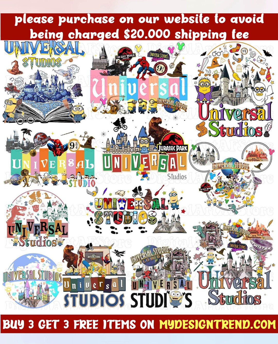 Retro Universal Studios PNG, Family Vacation 2024 Png, Family Trip Png ...