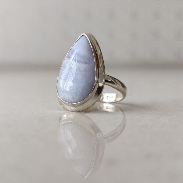 Blue Lace Agate Rings for Women - Etsy