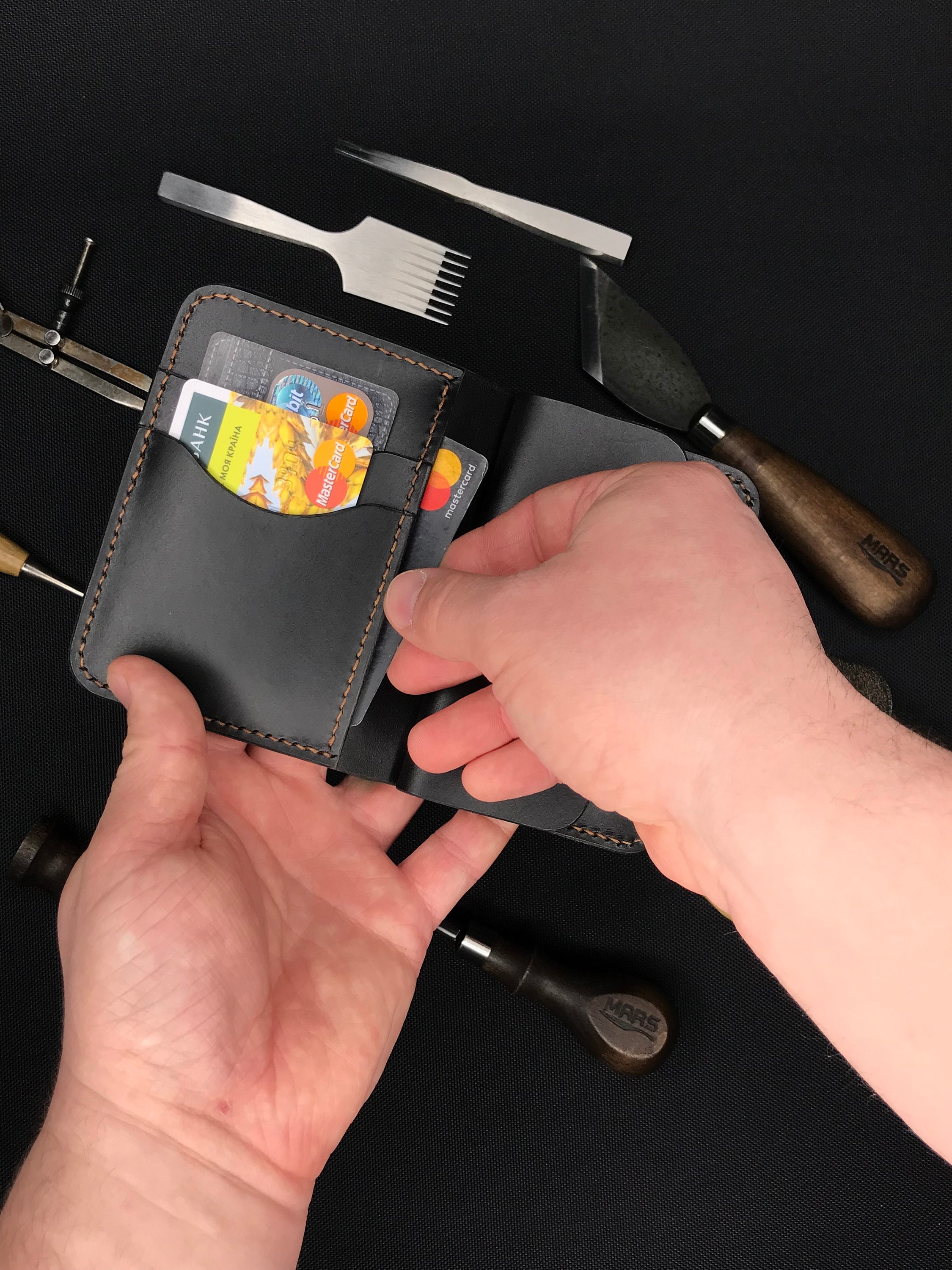 Bifold Wallet, Mens Leather Wallet, Cash Wallet, Anniversary Gifts ...