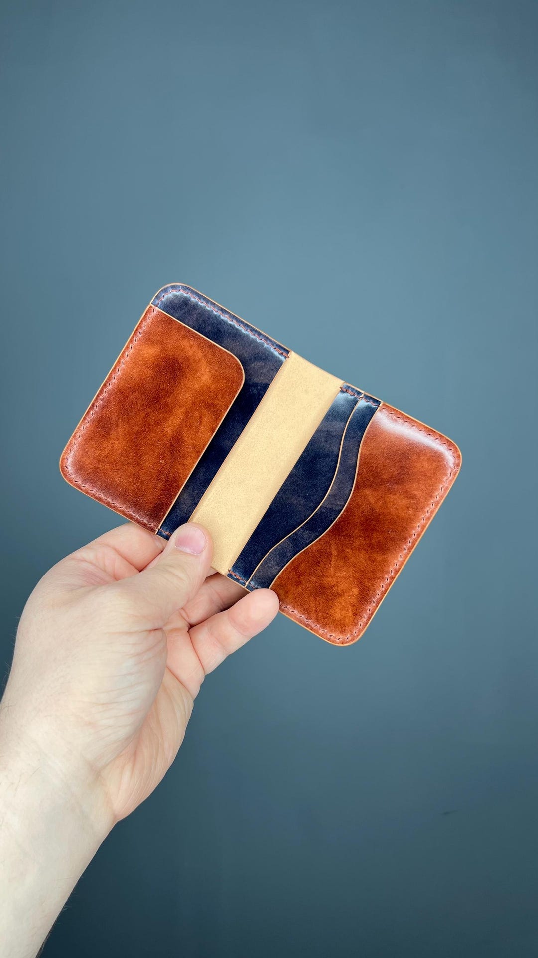 Shell Cordovan Leather Card Holder, Minimalist EDC Wallet - Etsy