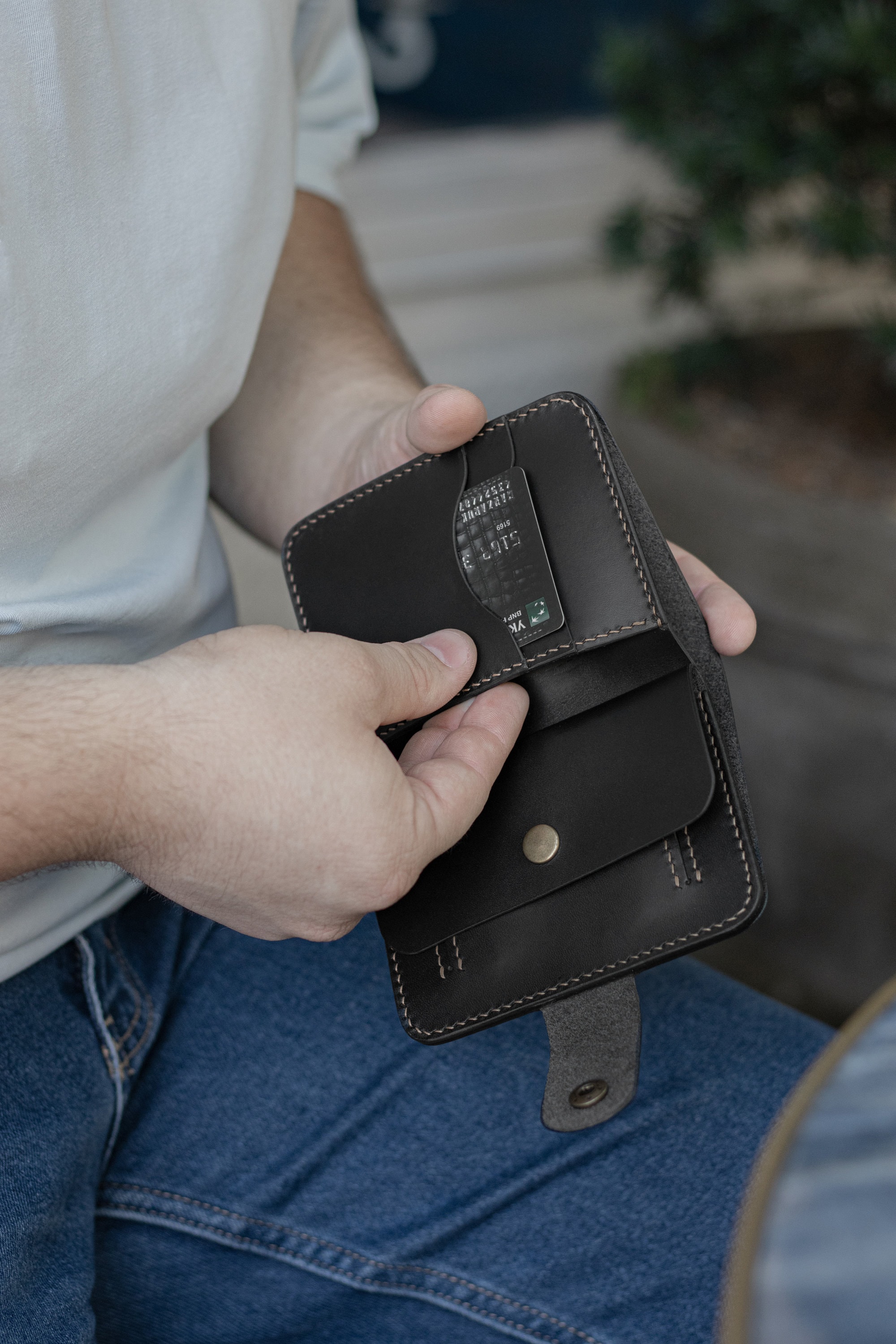 Bifold Wallet, Mens Leather Wallet, Cash Wallet, Anniversary Gifts ...