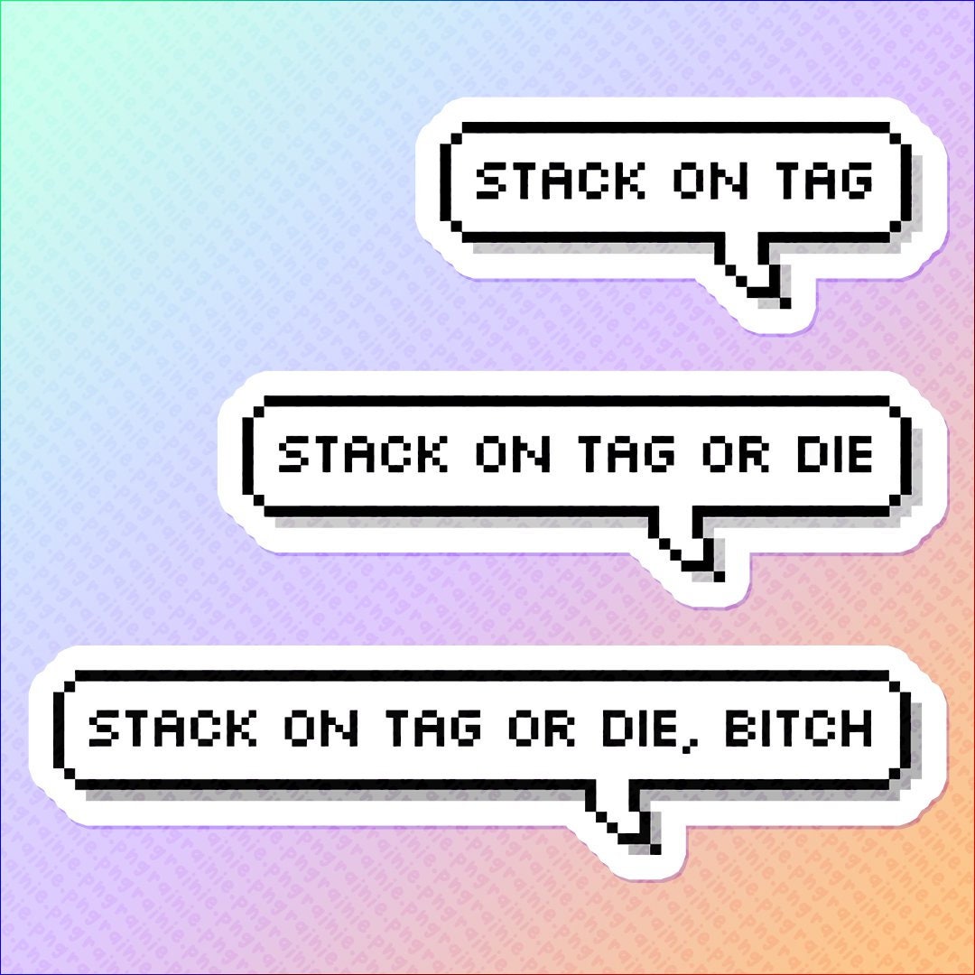 Guild Wars 2 Stack on Tag Pixel Speech Bubble Vinyl Sticker Pack - Etsy