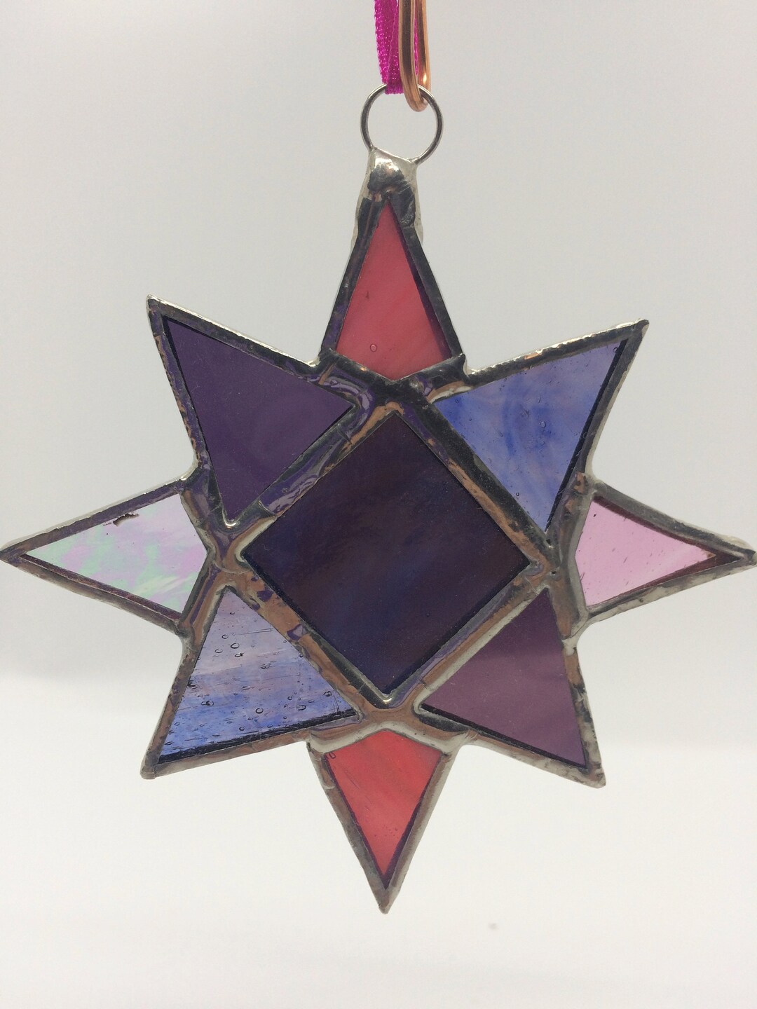 Glass Wishing Star, Decorative Stained Glass Ornament Gift - Etsy