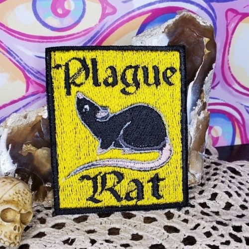Plague Rat Embroidered Patch - Etsy