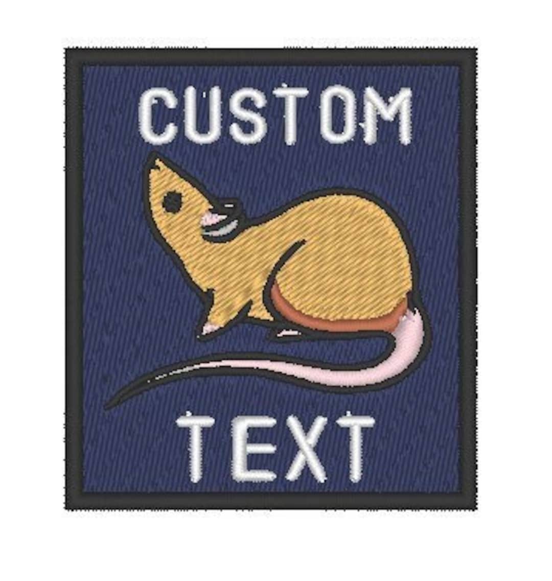 Custom Text Rat Embroidered Patch - Etsy