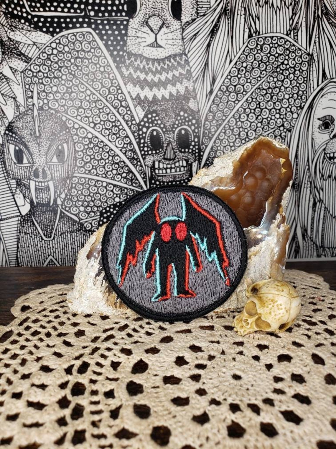 3d Mothman Embroidery Patch - Etsy