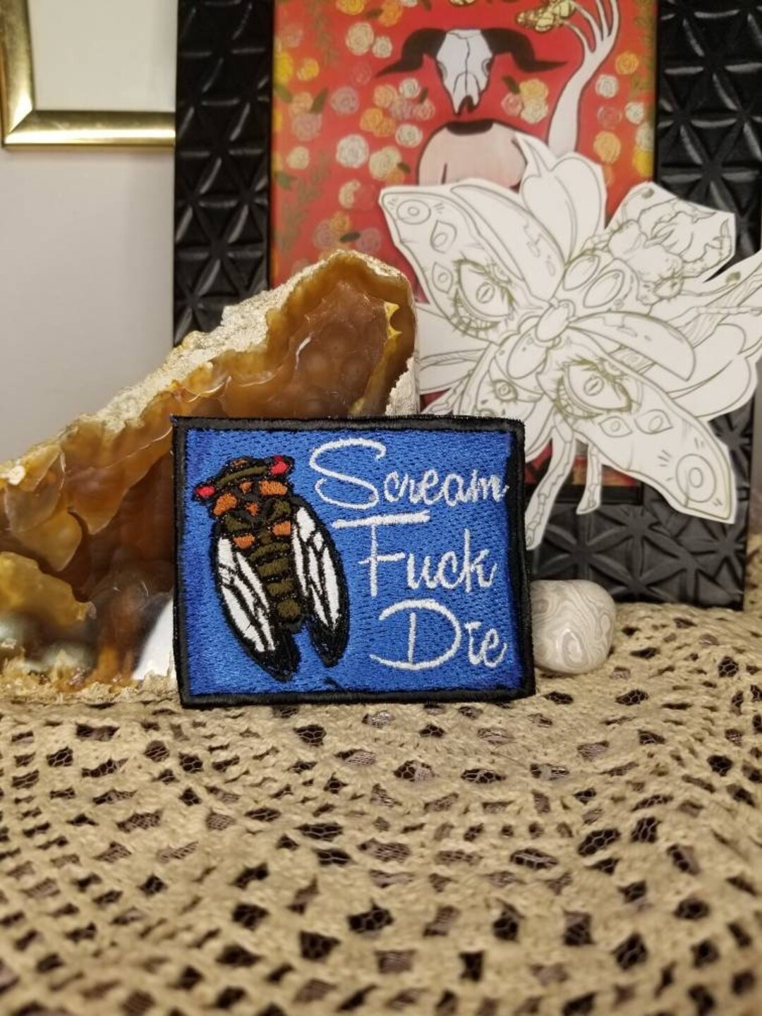 Cicada Scream, Fuck, Die Patches - Etsy