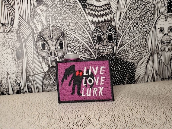 Live Love Lurk Mothman Embroidered Patch | Etsy