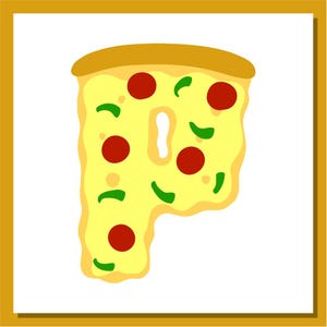 Pizza Alphabet Clipart: A-Z Letter PNG Set (commercial Use) - Etsy