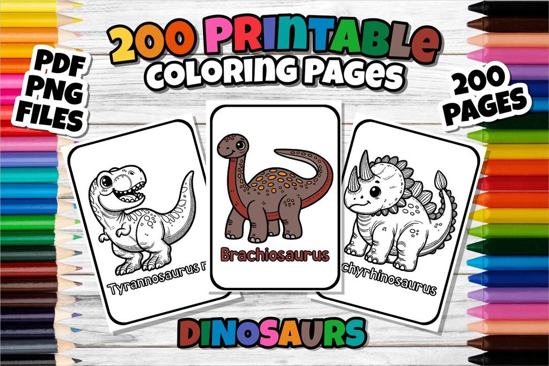 200 Printable Dinosaurs Coloring Pages - Fun & Creative Activity for ...