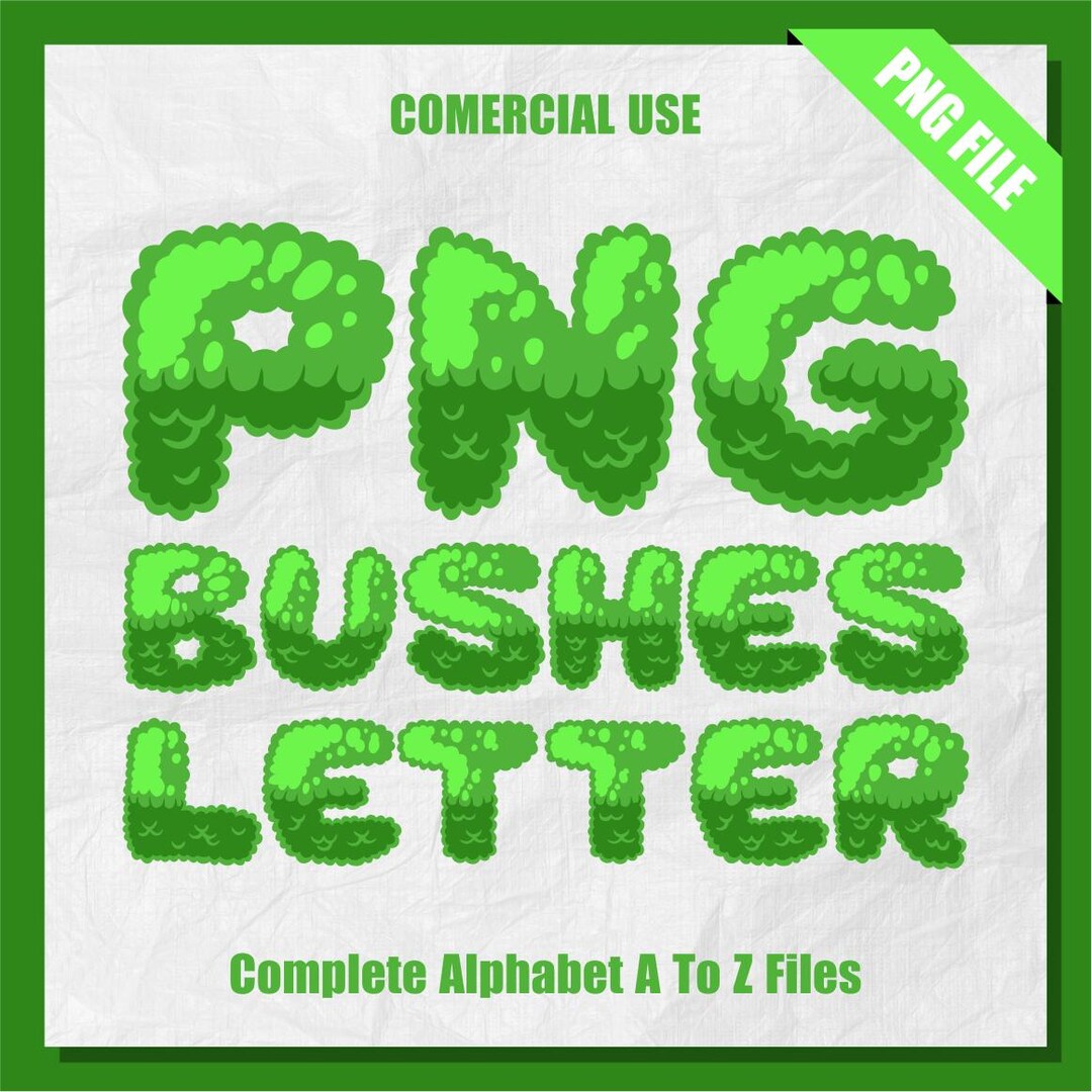 Bushes Clipart, Bushes PNG, Bushes Alphabet, Bushes Letter, Alphabet ...