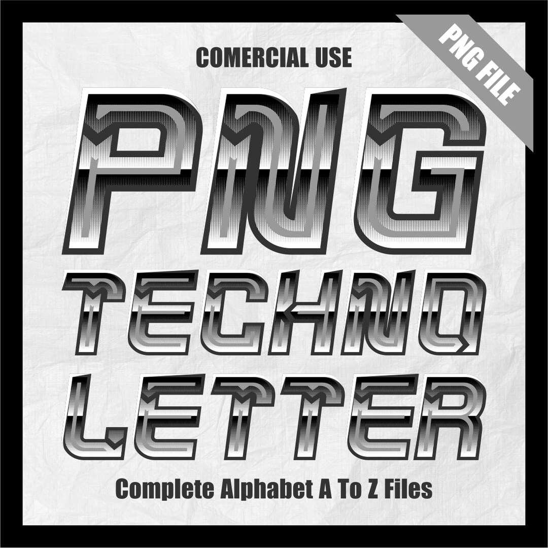 Techno Clipart, Techno Letter PNG, Techno Alphabet, Alphabet Clipart ...