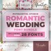 Romantic Wedding Font Bundles 28 Font Script Font Wedding - Etsy