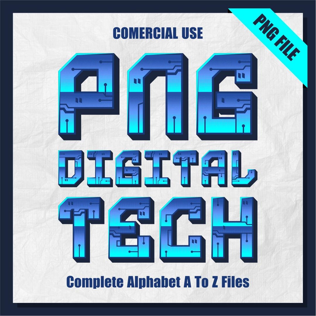 Digital Tech Clipart, Digital Tech Letter PNG, Digital Tech Alphabet ...