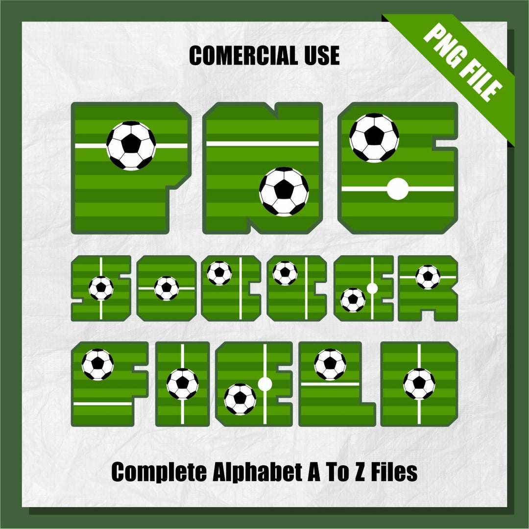 Soccer Field Clipart, Soccer Field Letter PNG, Soccer Field Alphabet ...