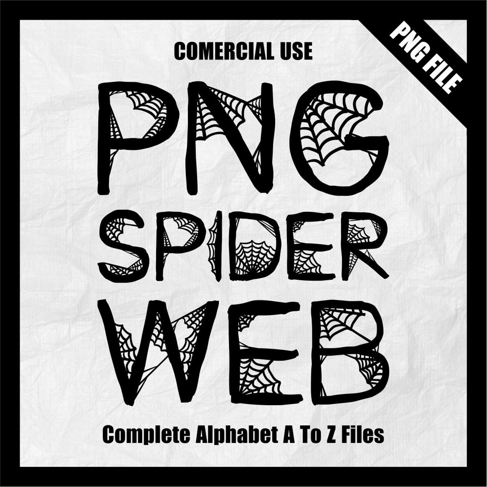 Spider Web Clipart, Spider Letter PNG, Cobweb Alphabet, Alphabet ...