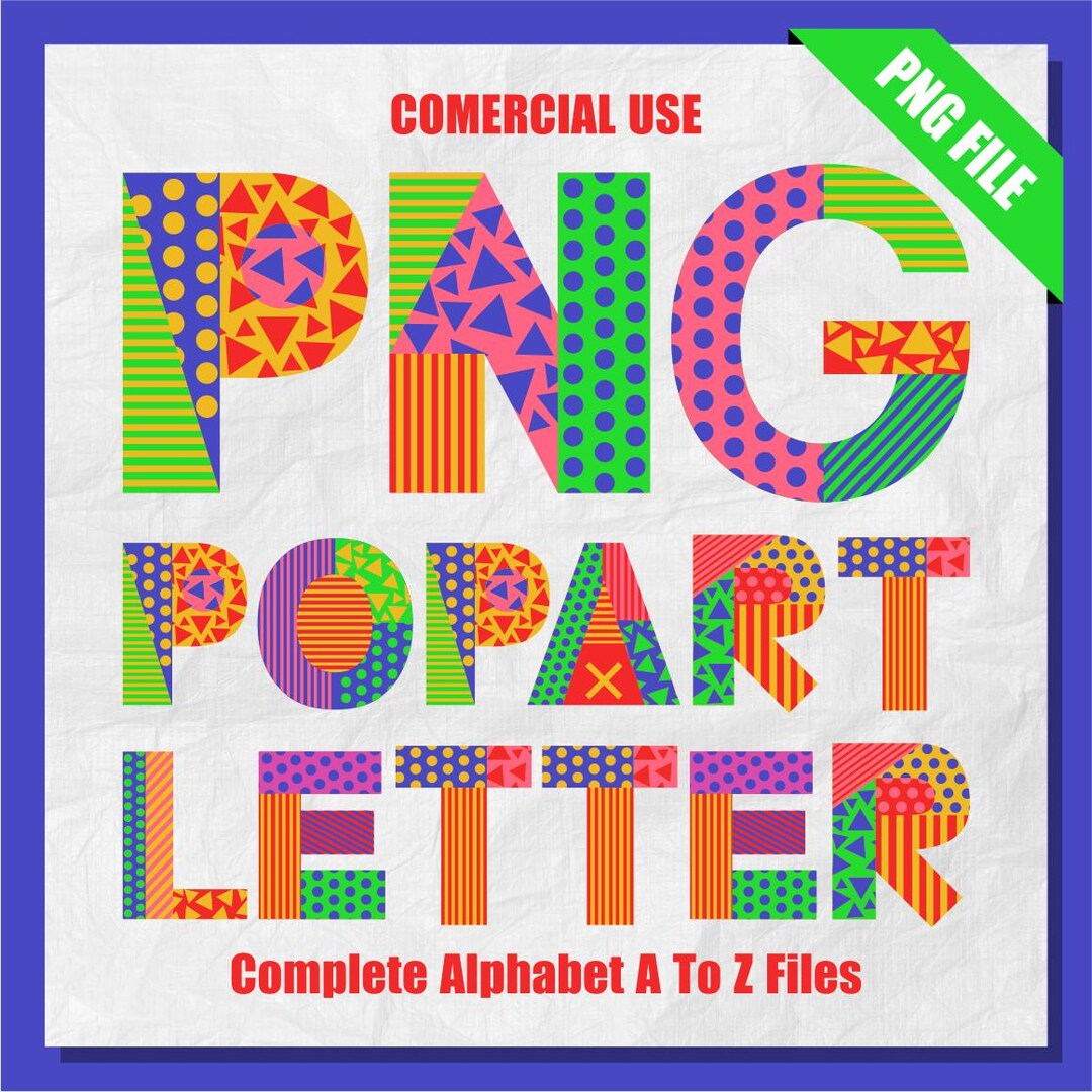 Pop Art Clipart, Pop Art Letter PNG, Popart Retro Alphabet, Alphabet ...