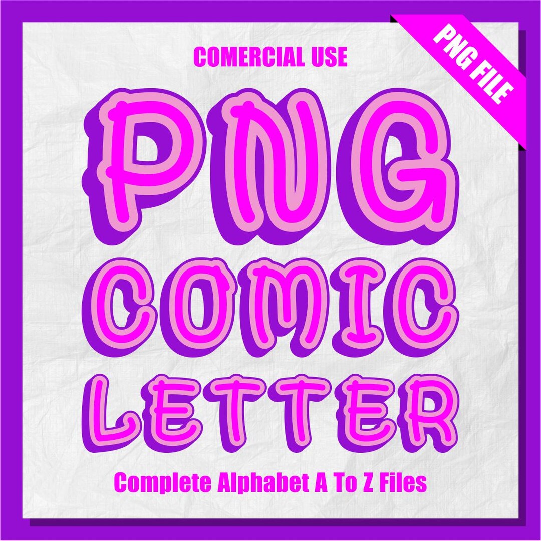 Comic Clipart, Comic Letter PNG, Comic Alphabet, Alphabet Clipart PNG ...