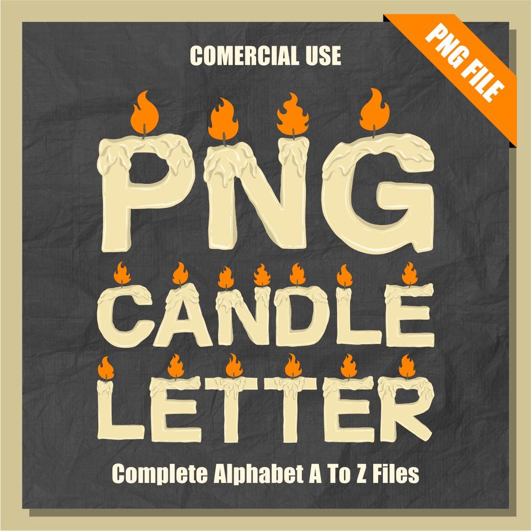 Candle Clipart, Candle Letter PNG, Candle Alphabet, Alphabet Clipart ...