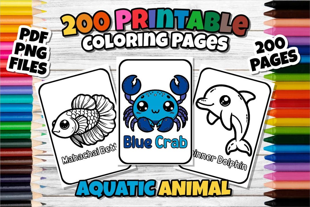 200 Printable Aquatic Animal Coloring Pages - Fun & Creative Activity ...