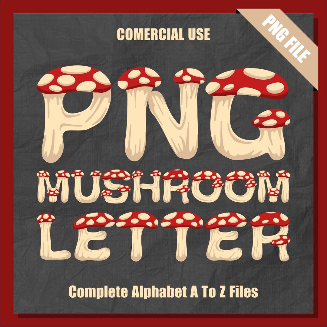 Mushroom Clipart, Fungus Letter PNG, Mold Alphabet, Alphabet Clipart ...