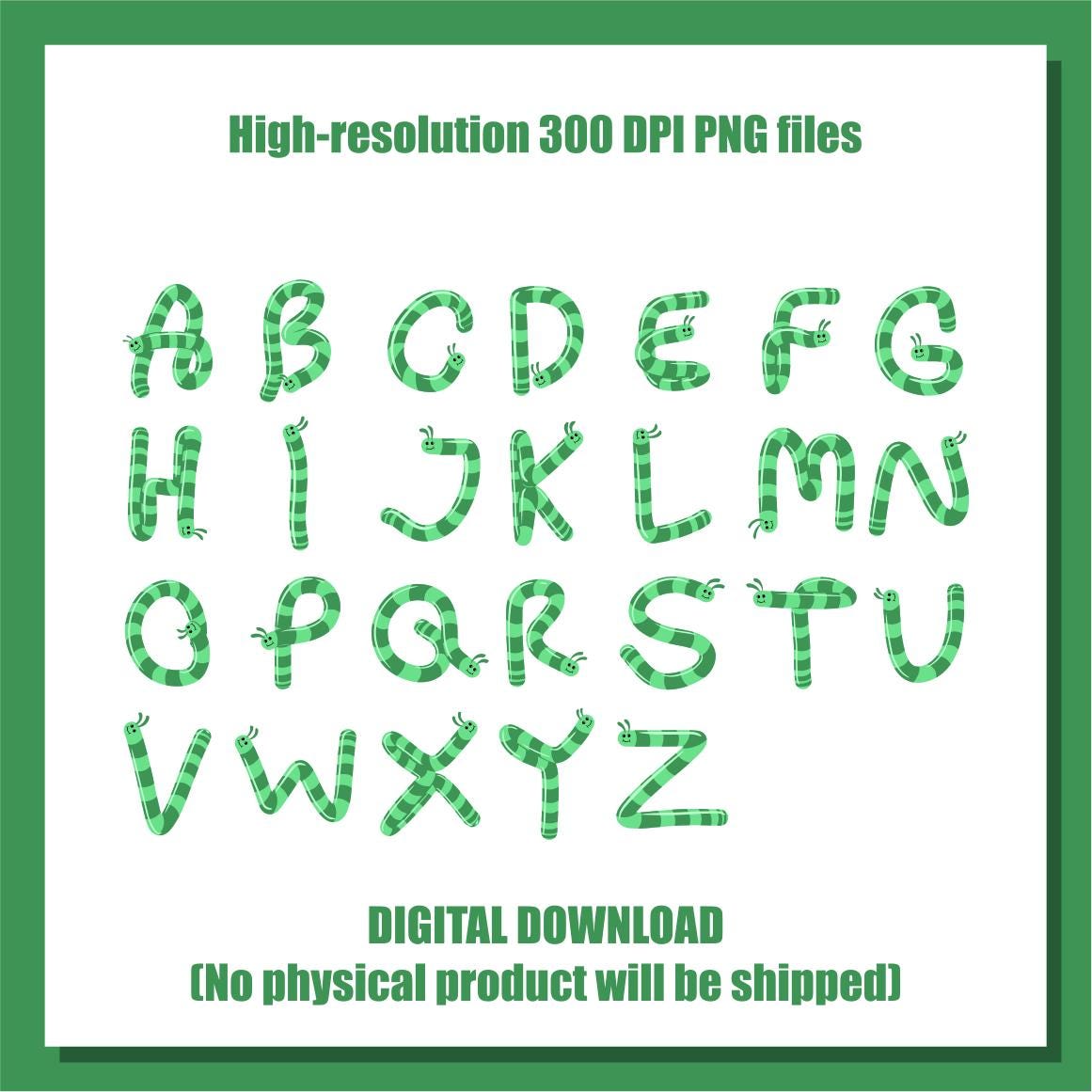 Worm Clipart, Worm Letter PNG, Worm Alphabet, Worm Svg, Alphabet ...