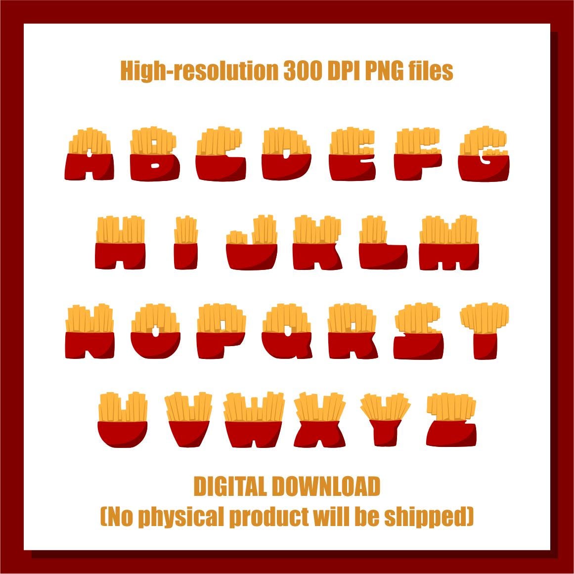 French Fries Clipart, French Fries Letter PNG, French Fries Alphabet ...