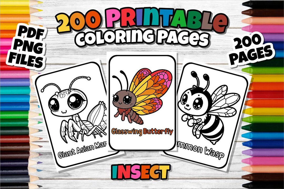 200 Printable Insect Animal Coloring Pages - Fun & Creative Activity ...