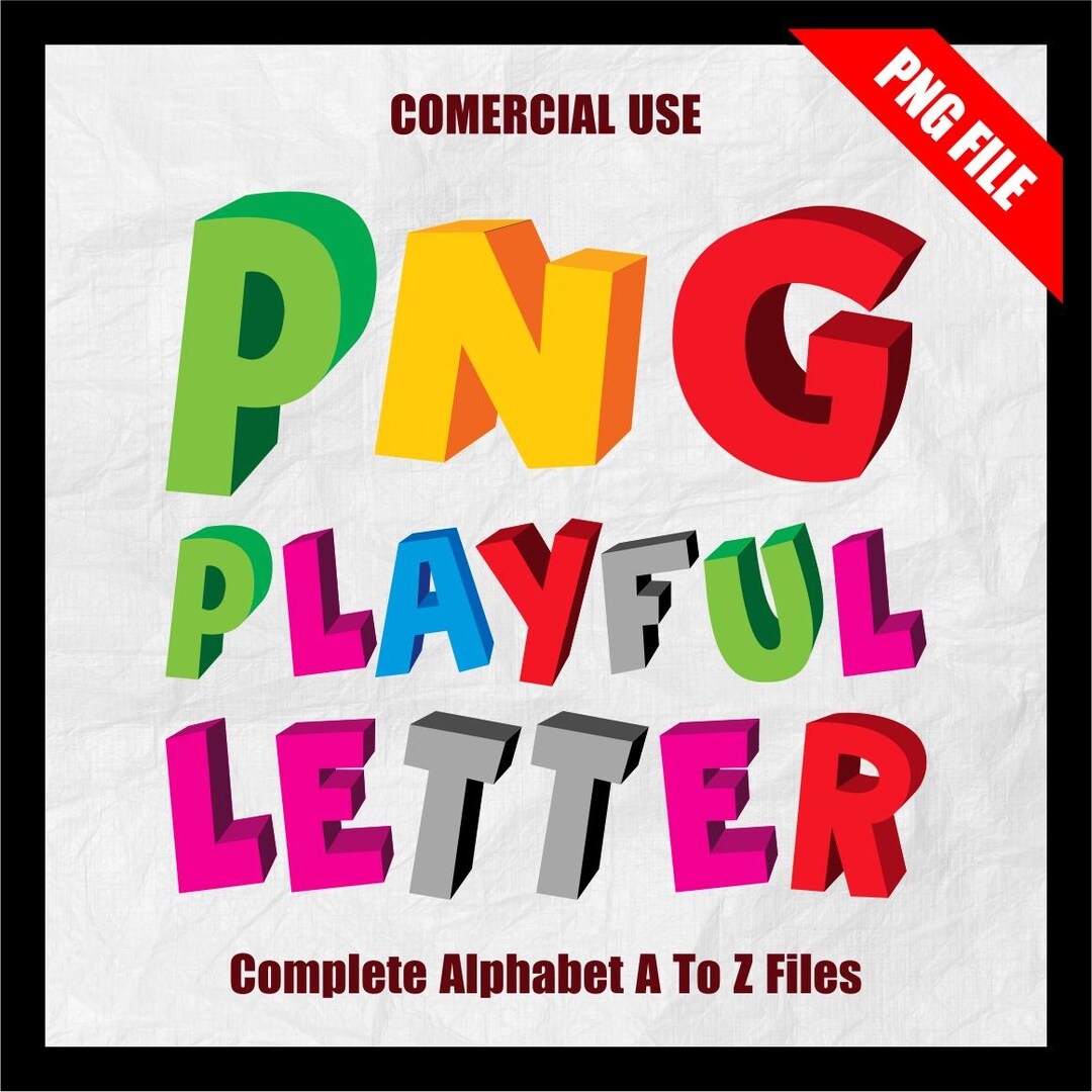 Playful Clipart, 3D Playful Letter, Playful Letter PNG, Playful ...