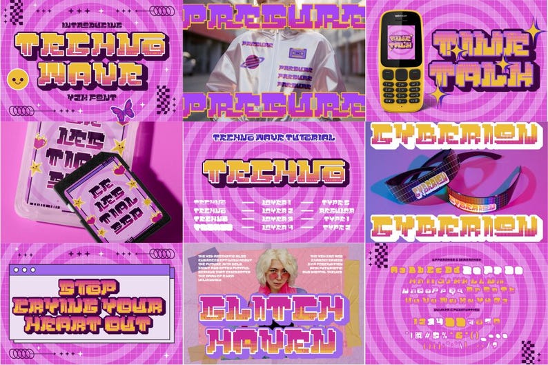 Cyberpunk Futuristic Font Bundle: Techno, Scifi, Y2k (OTF & TTF) - Etsy
