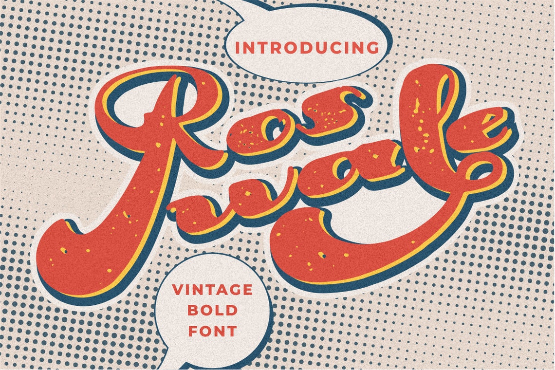 Retro Vintage Font Bundle Retro Font, Vintage Font, Groovy Font, Retro ...