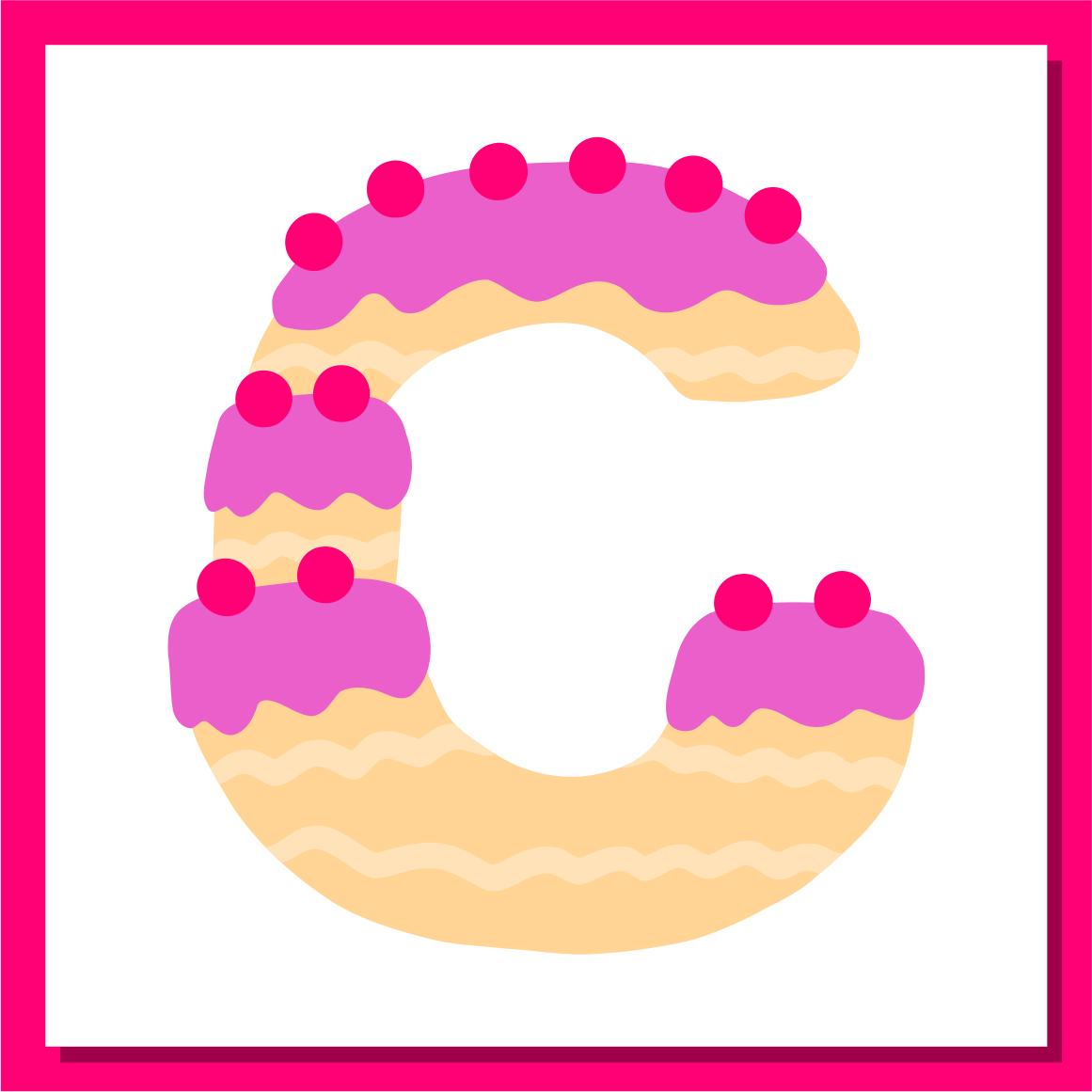 Birthday Cake Clipart, Cake Letter PNG, Birthday Alphabet, Alphabet ...