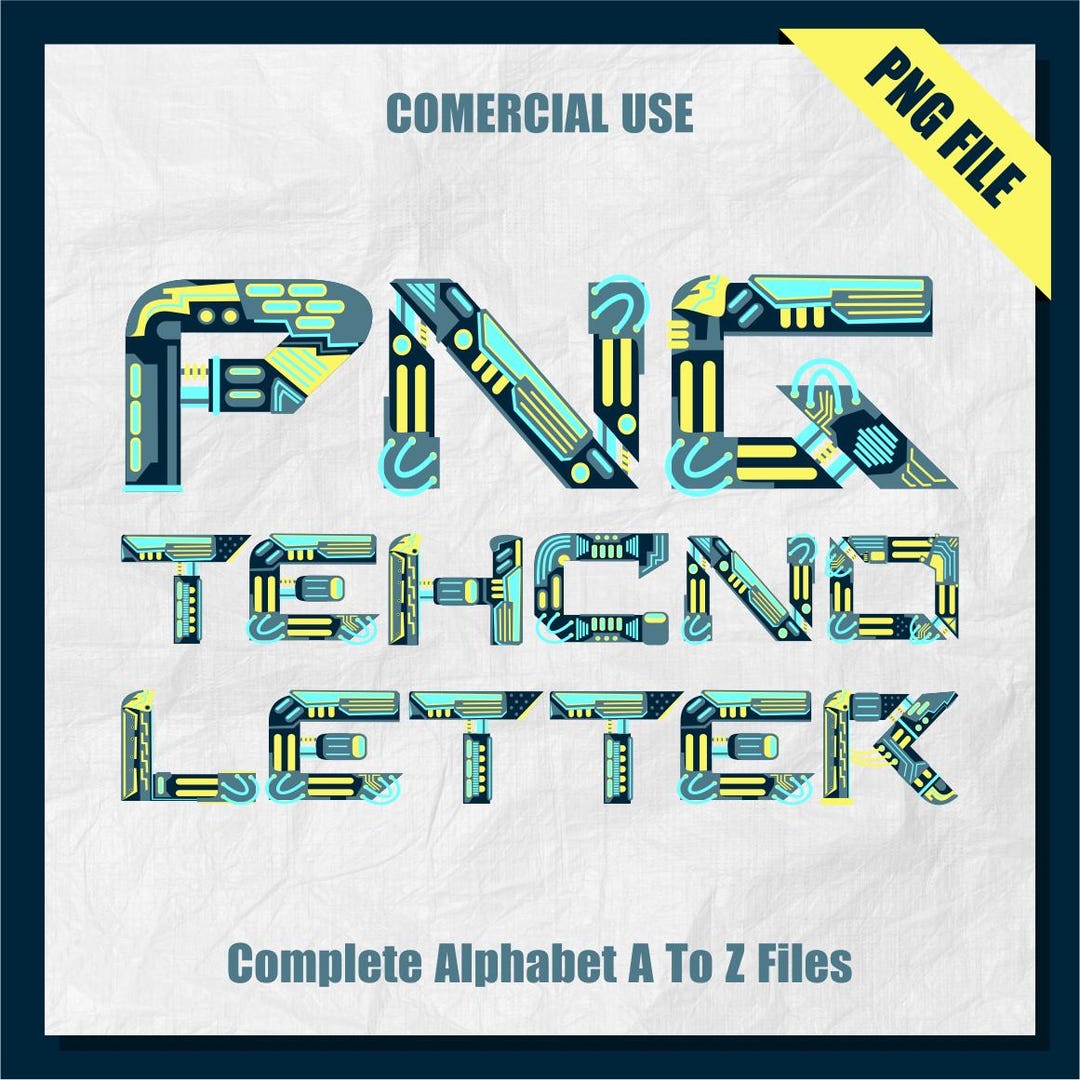 Techno Clipart, Sci-fi Letter PNG, Digital Alphabet, Alphabet Clipart ...