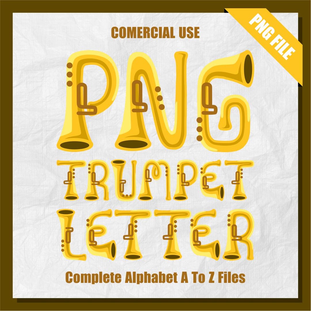 Trumpet Clipart, Trumpet Letter PNG, Trumpet Alphabet, Alphabet Clipart ...