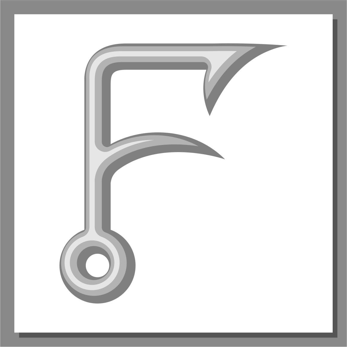 Fish Hook Alphabet Clipart: PNG Alpha Set for Sublimation (commercial ...