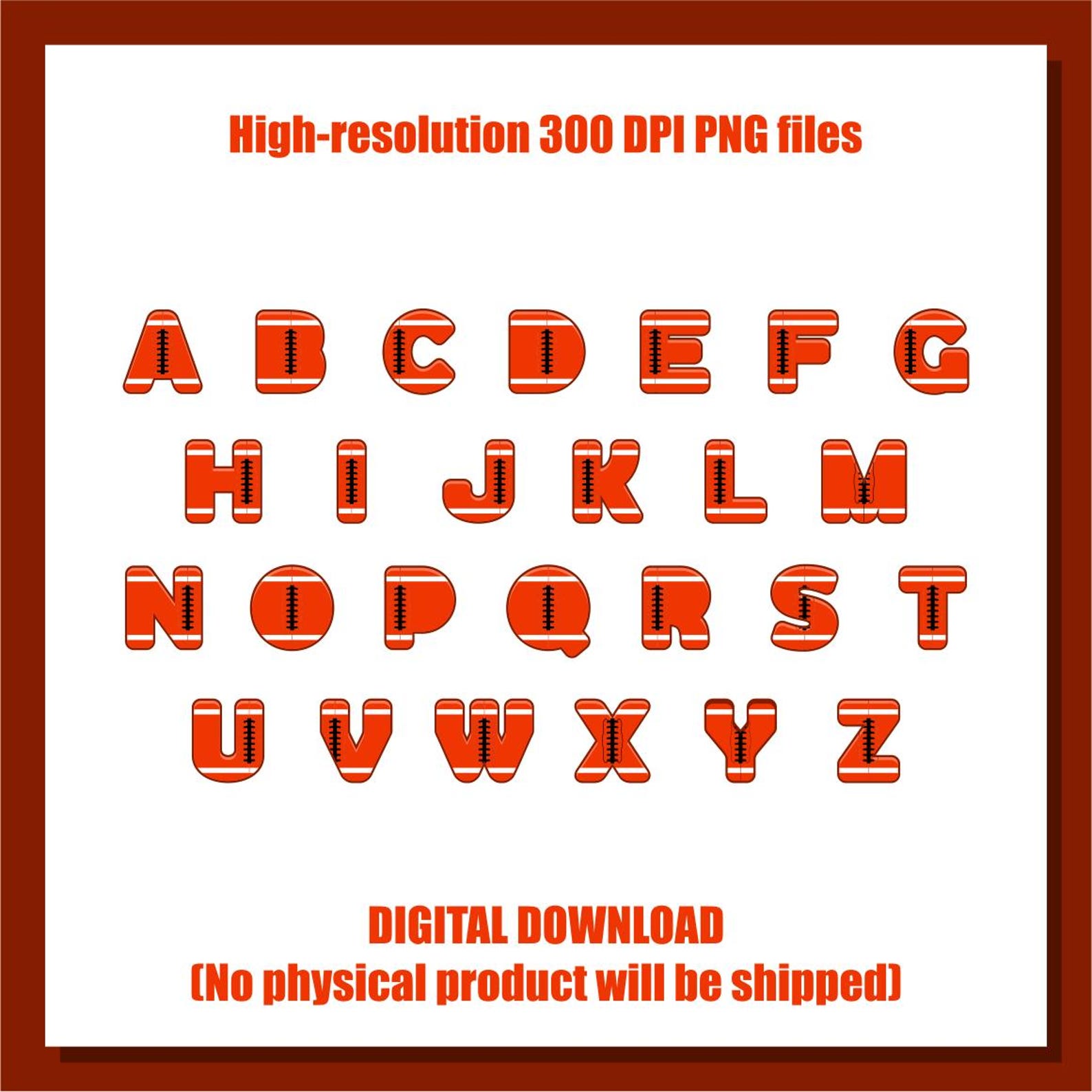 Football Clipart, Football Letter PNG, Football Alphabet, Alphabet ...