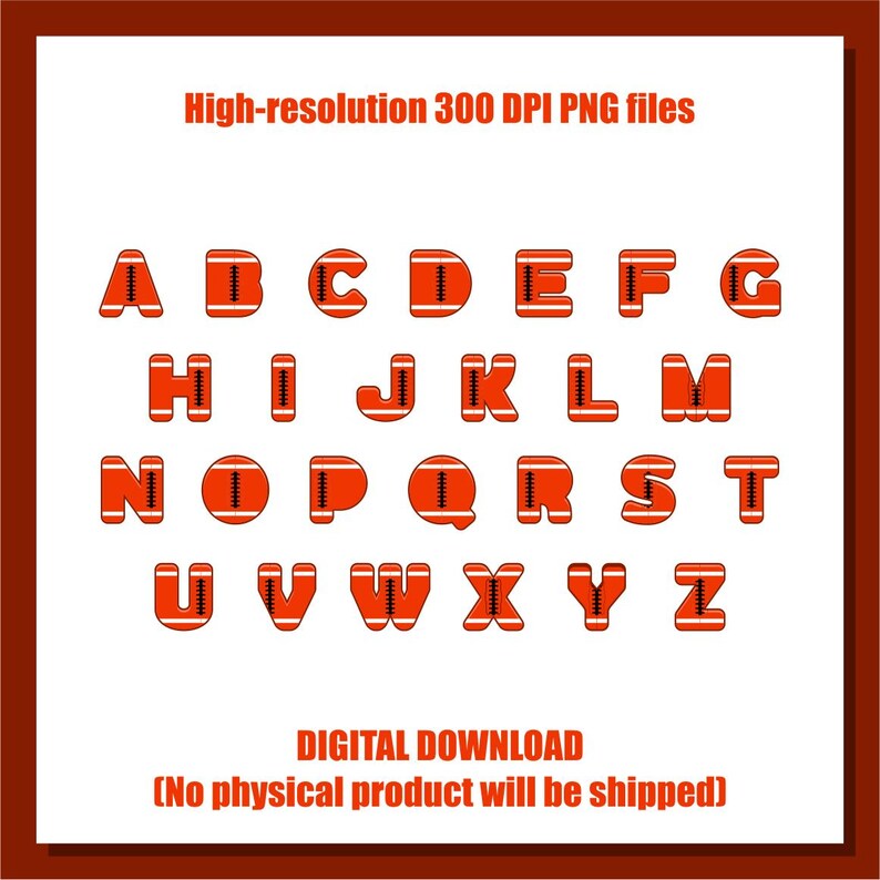 Football Clipart, Football Letter PNG, Football Alphabet, Alphabet ...