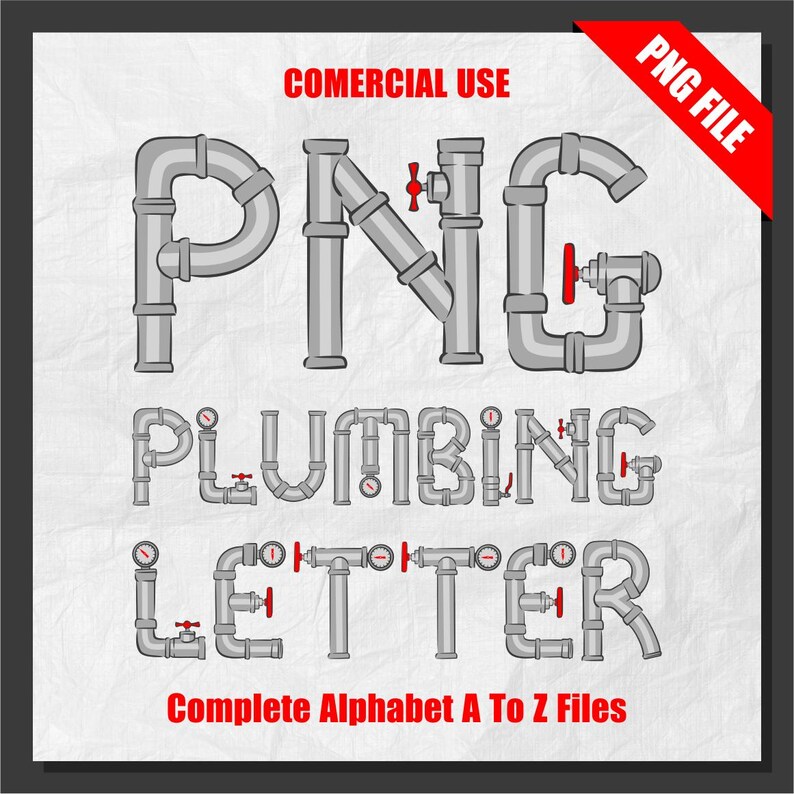 Plumbing Clipart, Plumbing Letter PNG, Plumbing Alphabet, Alphabet ...