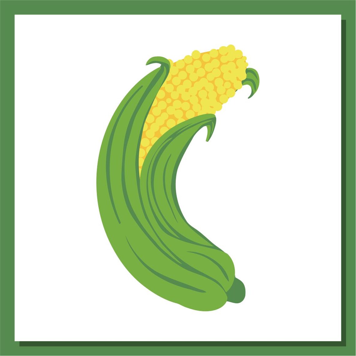 Corn Clipart, Corn Letter PNG, Corn Alphabet, Corn Design, Alphabet ...