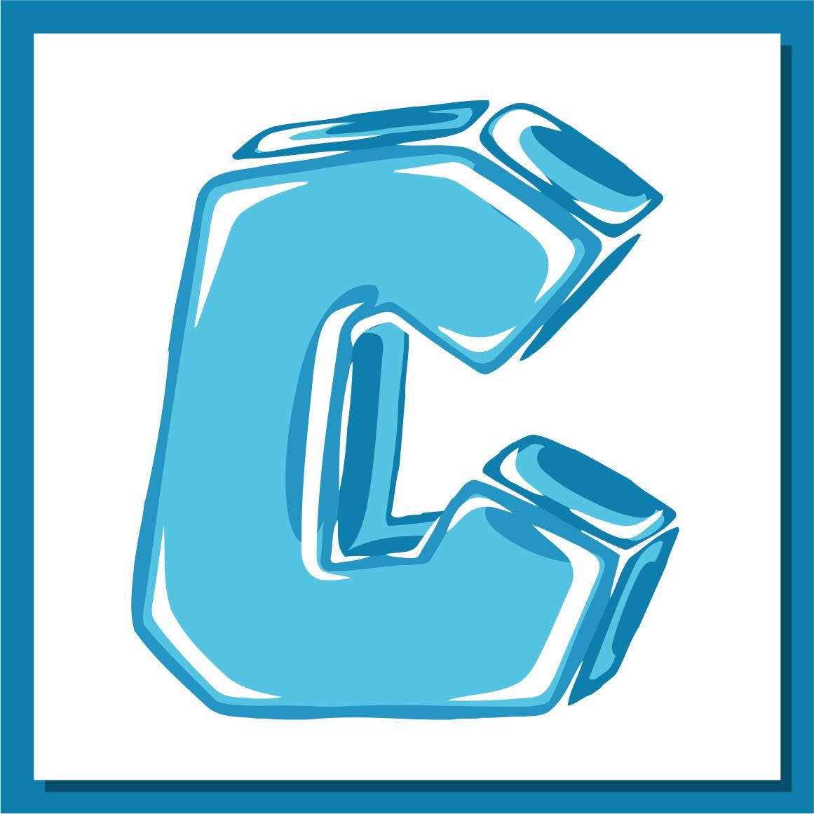 Ice Cube Alphabet Clipart: PNG Letter Set, Sublimation (digital ...
