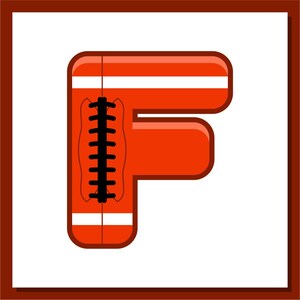 Football Clipart, Football Letter PNG, Football Alphabet, Alphabet ...