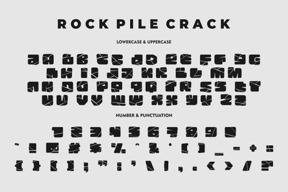 Cracked Rock Font