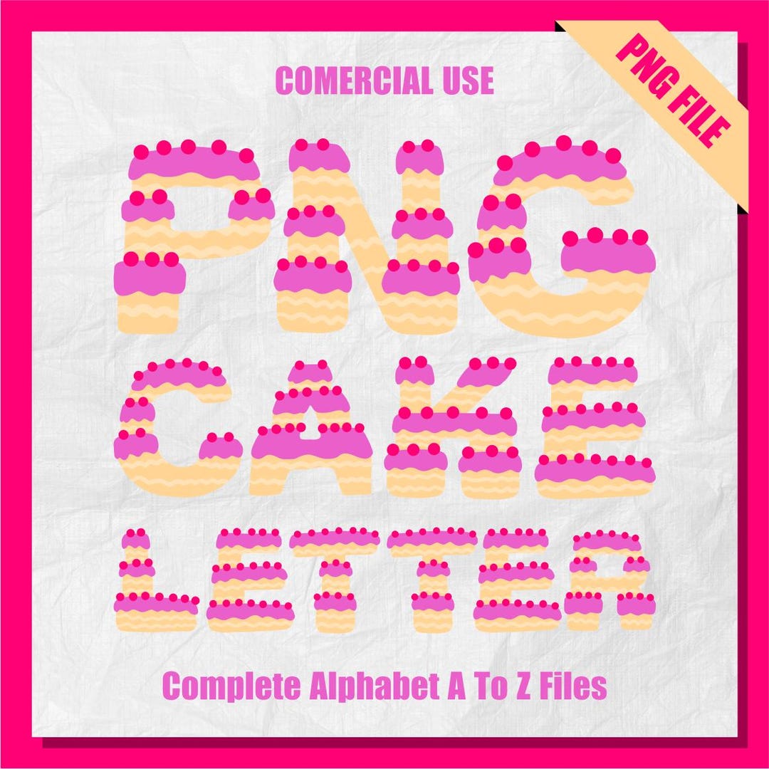 Birthday Cake Clipart, Cake Letter PNG, Birthday Alphabet, Alphabet ...