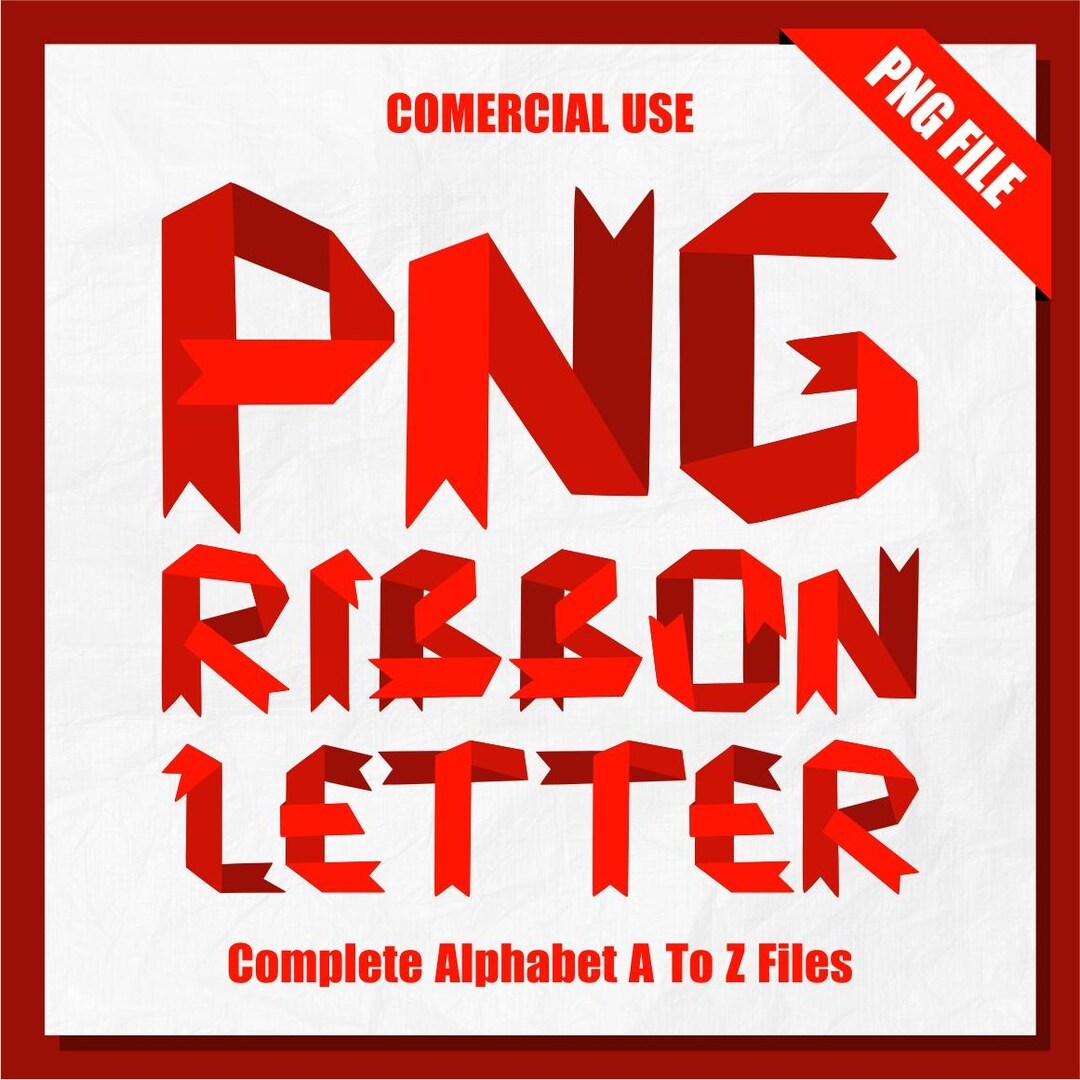 Ribbon Clipart, Ribbon PNG, Ribbon Alphabet, Ribbon Letter, Alphabet ...
