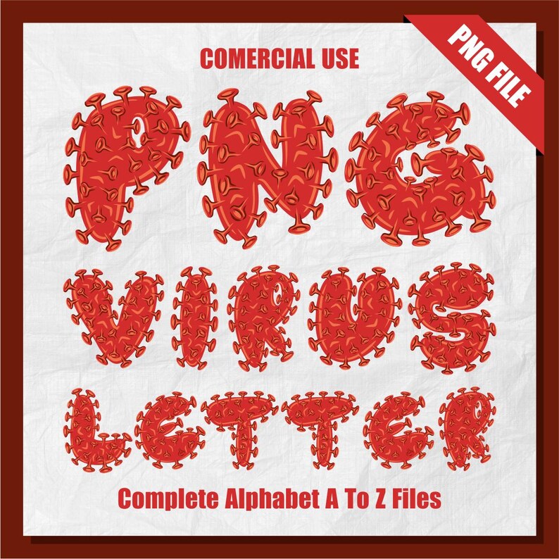 Bacteria Clipart, Bacteria Letter PNG, Virus Alphabet, Alphabet Clipart ...