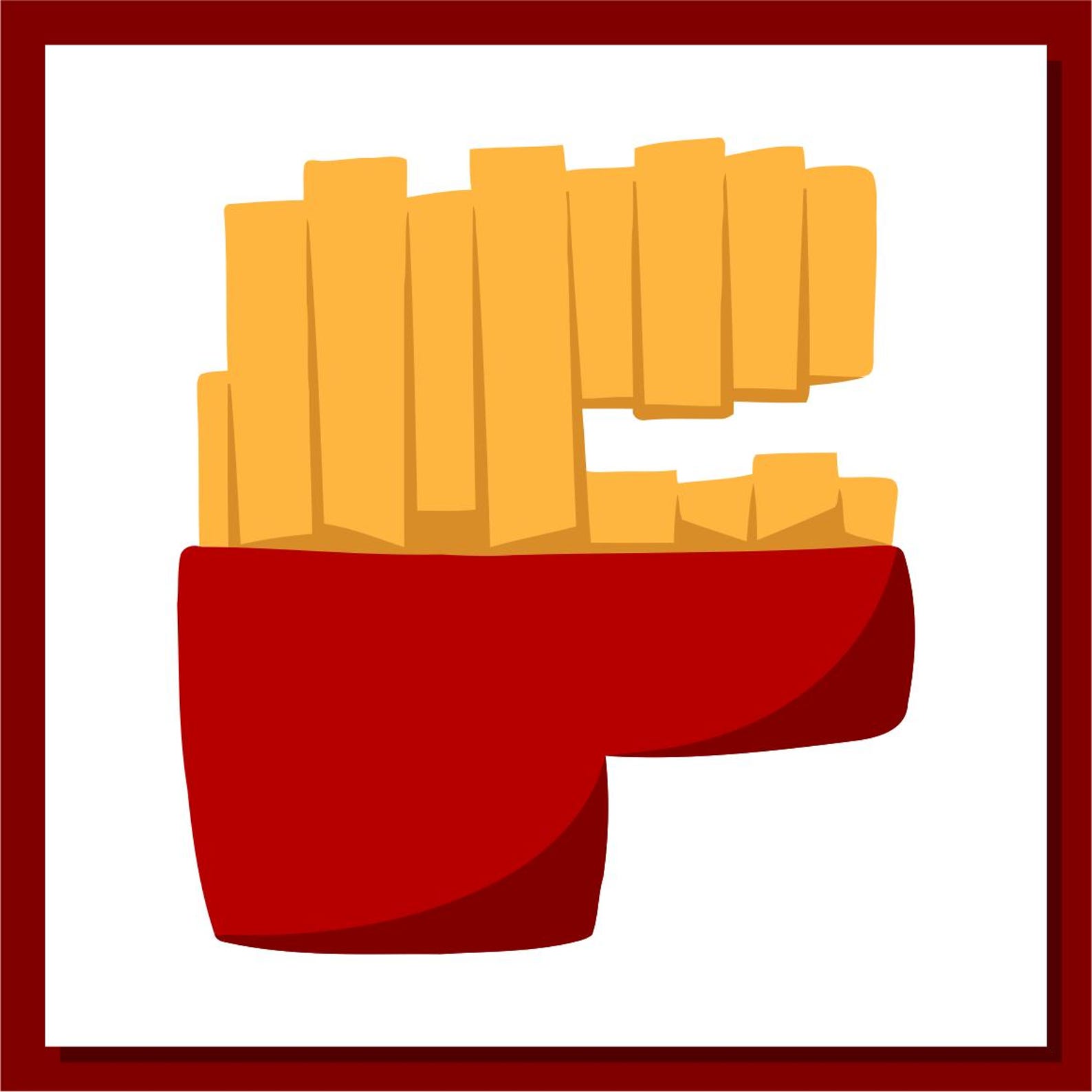 French Fries Clipart, French Fries Letter PNG, French Fries Alphabet ...