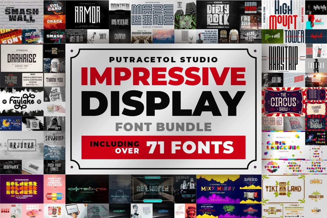 Display Font Bundles 71 Font Display Font Decorative Font Fun Font ...