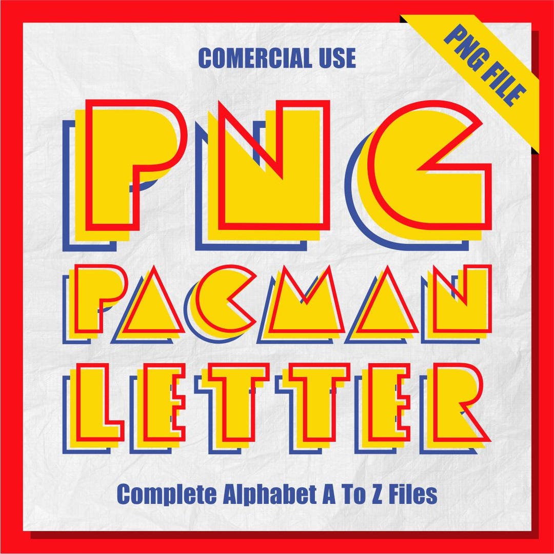 Pacman Clipart, Pacman Letter PNG, Pacman Game Alphabet, Alphabet ...
