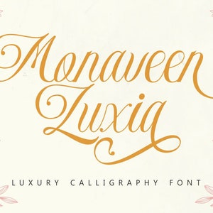 Monaveen Luxia Luxury Font Calligraphy Font Procreate - Etsy