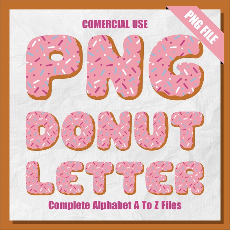 Donut Clipart, Donut PNG, Donut Alphabet, Donut Letter, Alphabet ...